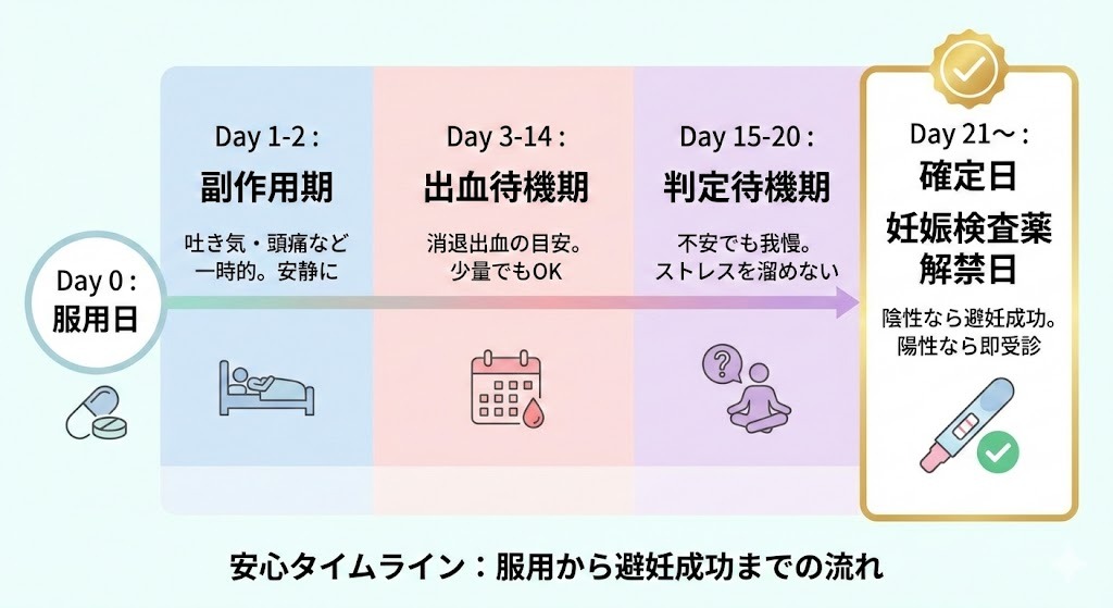 アフターピル後の生理はいつ？消退出血と妊娠の見分け方・検査薬のタイミング | たけつな小児科